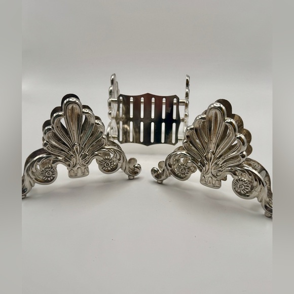 Accents | Vintage Victorian Style Silver Plate 3 Piece Silverware Caddy ...